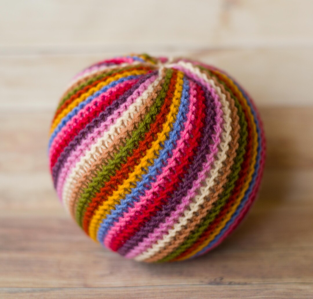 Waldorf Rainbow Ball: Knitted Wool Montessori Sensory Toy - Etsy