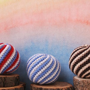 Waldorf Inspired Colorful Balls Wool Rainbow Balls Organic Ball Baby ...