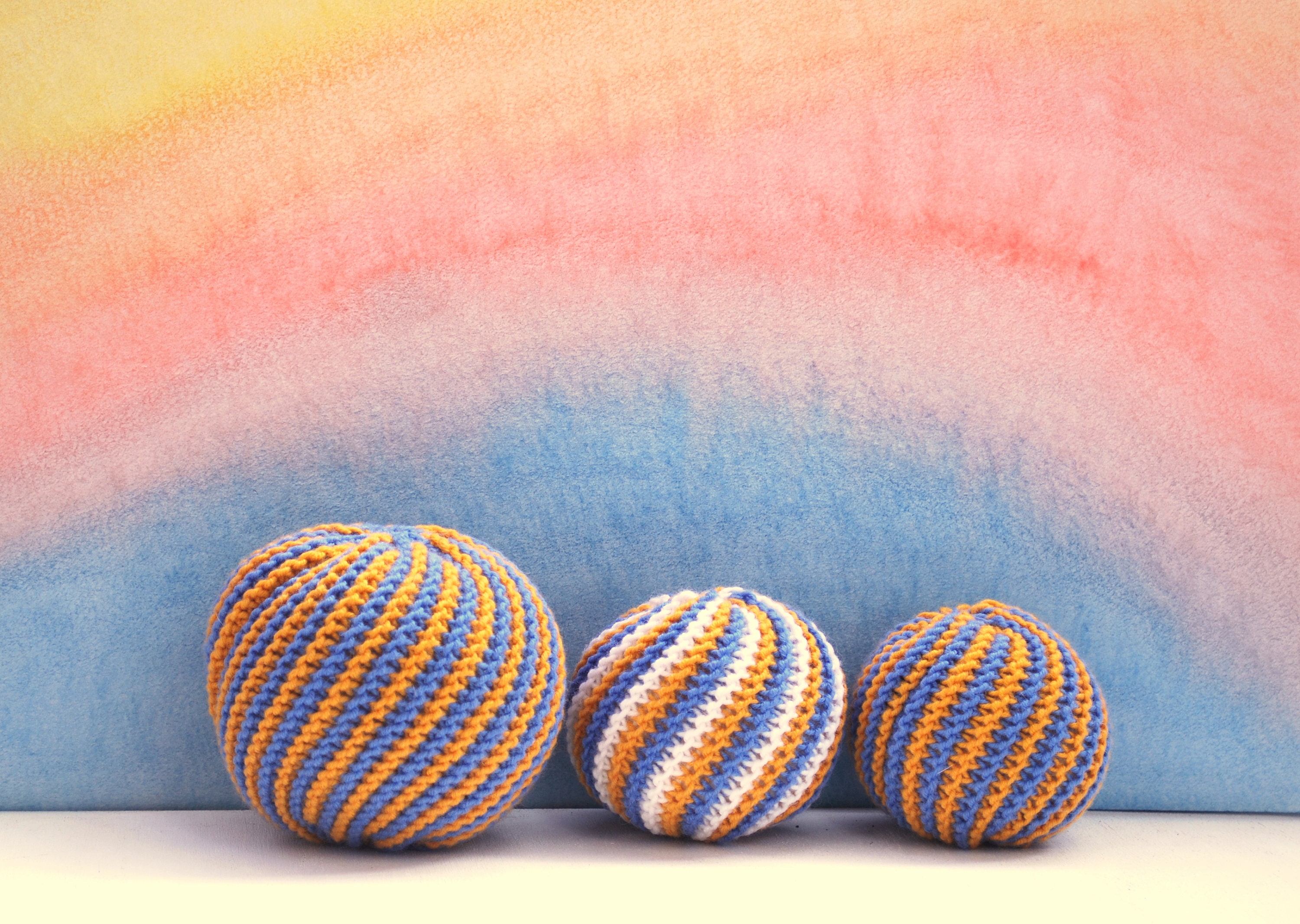 Colorful Balls Rainbow Balls Balls Knit Montessori Balls Balls - Etsy