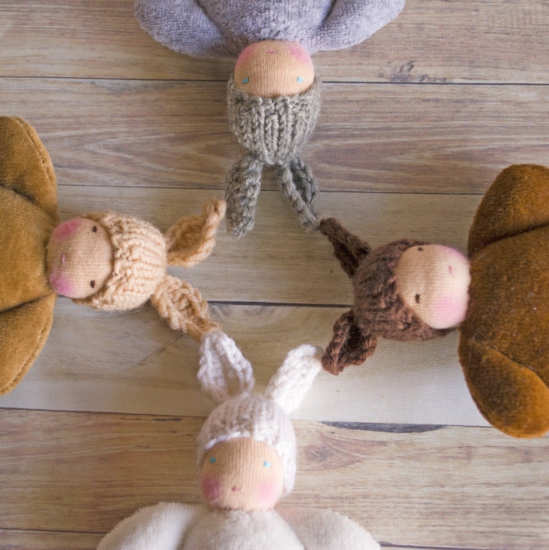 Waldorf Little Bunny Doll Pocket Baby Doll Waldorf Easter Doll - Etsy