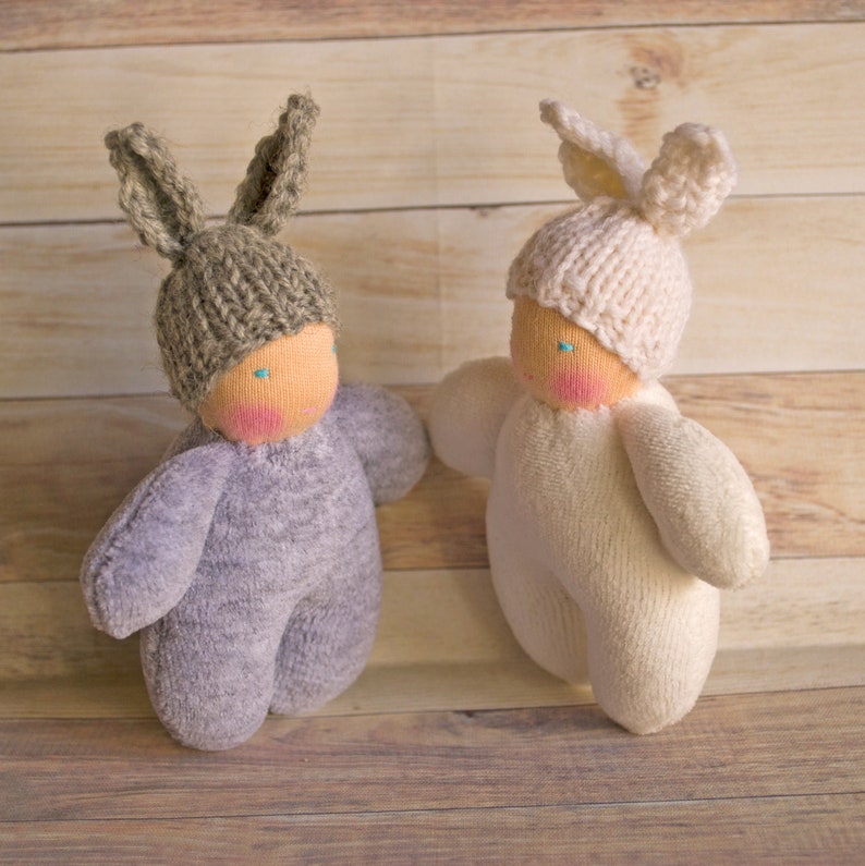 Waldorf Little Bunny Doll Pocket Baby Doll Waldorf Easter Doll - Etsy