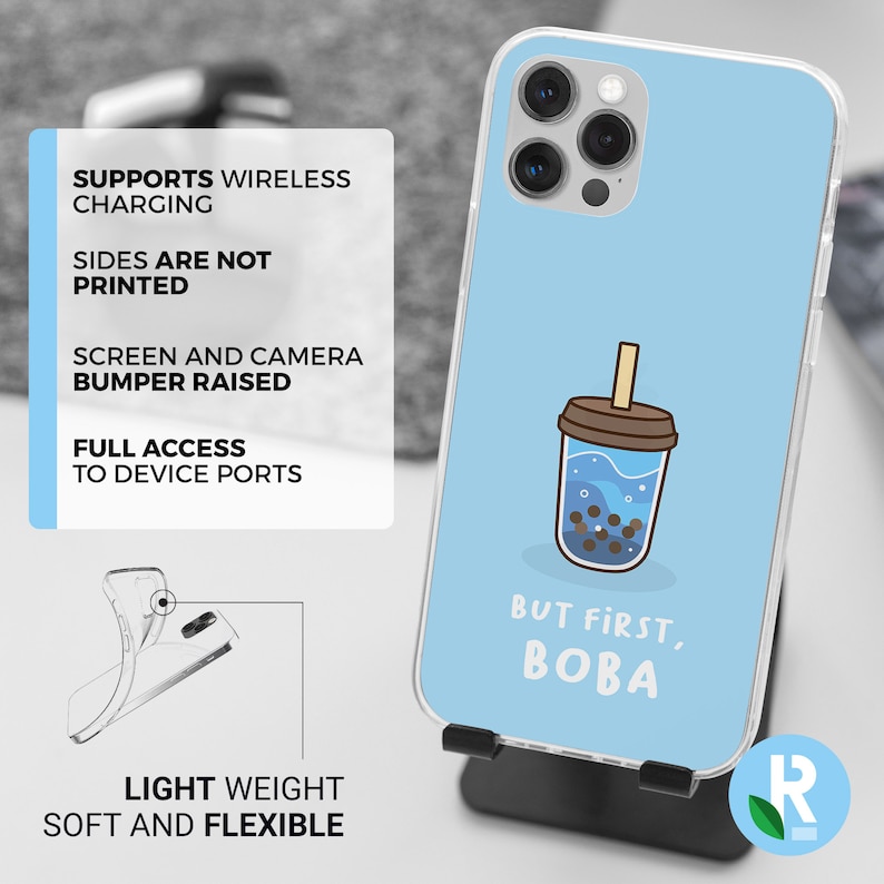 Boba Phone Case Bubble Tea Cover for Iphone 14 Pro 13 12 - Etsy