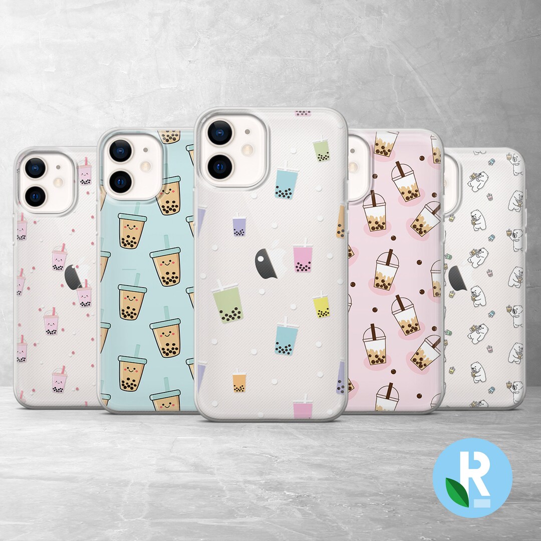Boba Phone Case Bubble Tea Cover for iPhone 14 Pro 13 12 - Etsy