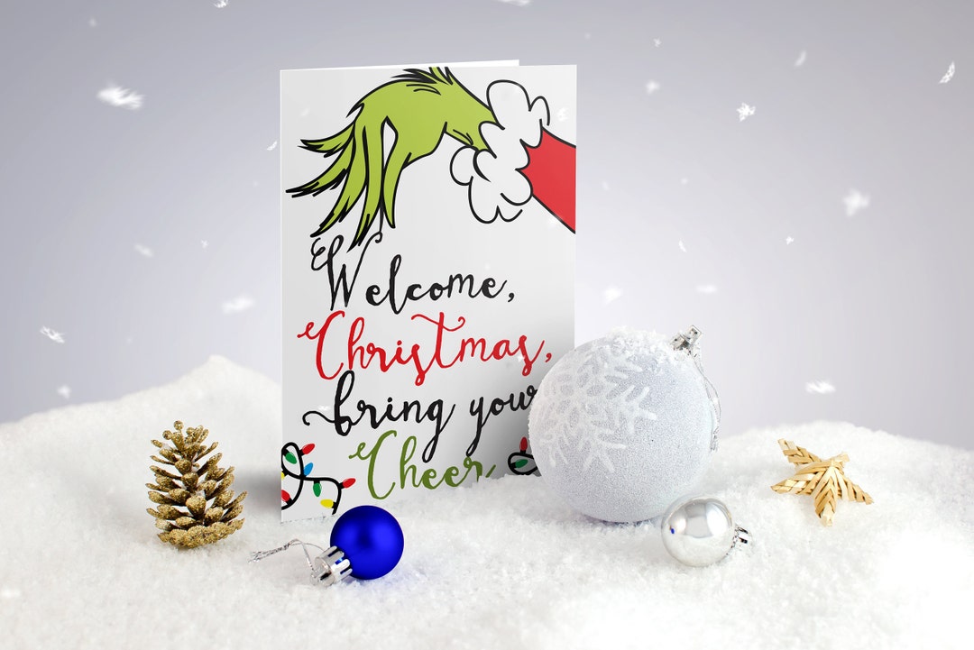 Printable Christmas Cards - Welcome Christmas - Etsy