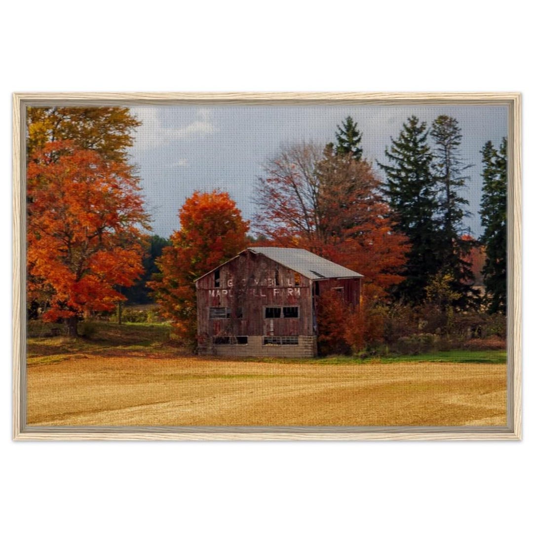 Rustic Red Barn Wall Art, Autumn Farm Scene Photograph, Fall ...