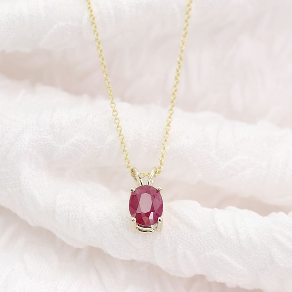 Red Ruby Necklace - Etsy
