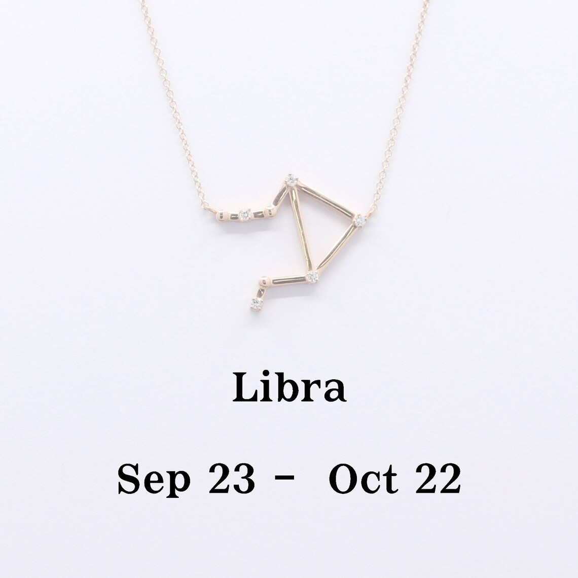 LIBRA / Collar de diamantes del signo zodiacal / Collar del - Etsy España