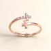 Religious Jewelry / 14k Gold Cross Ring / Diamond Ring / 14k - Etsy