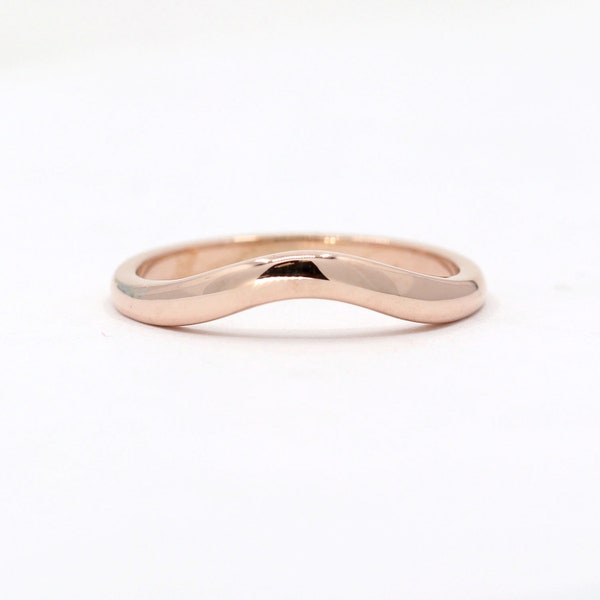 Curved Wedding Band Plain - Etsy