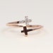 Religious Jewelry / 14k Gold Cross Ring / Diamond Ring / 14k - Etsy