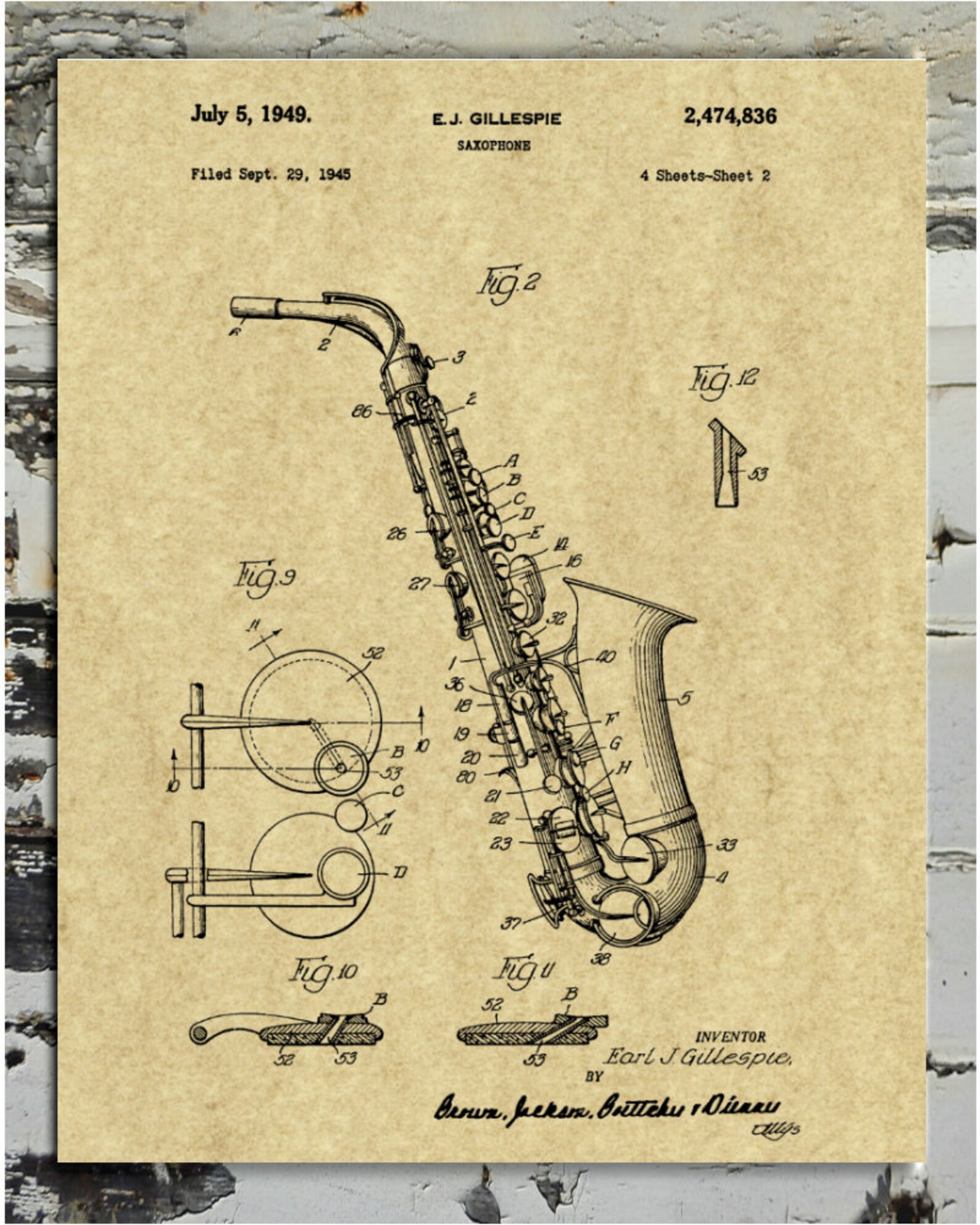 Saxophone Wall Art-instrument Print-saxophone Artwork-saxophone Art-sax ...