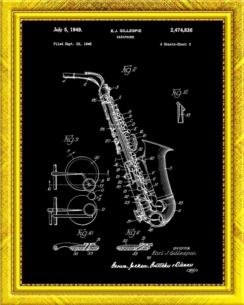 Saxophone Wall Art-instrument Print-saxophone Artwork-saxophone Art-sax ...
