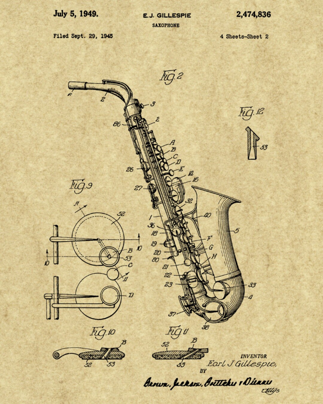 Saxophone Wall Art-instrument Print-saxophone Artwork-saxophone Art-sax ...