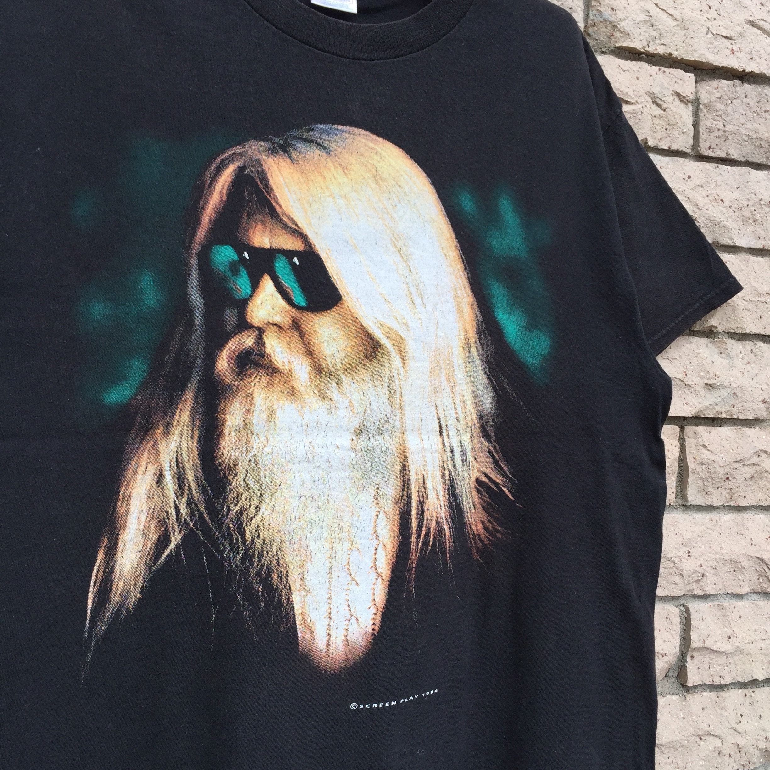 Rare LEON RUSSELL T Shirt Spell Out Big Design.. Blues Lagend ...