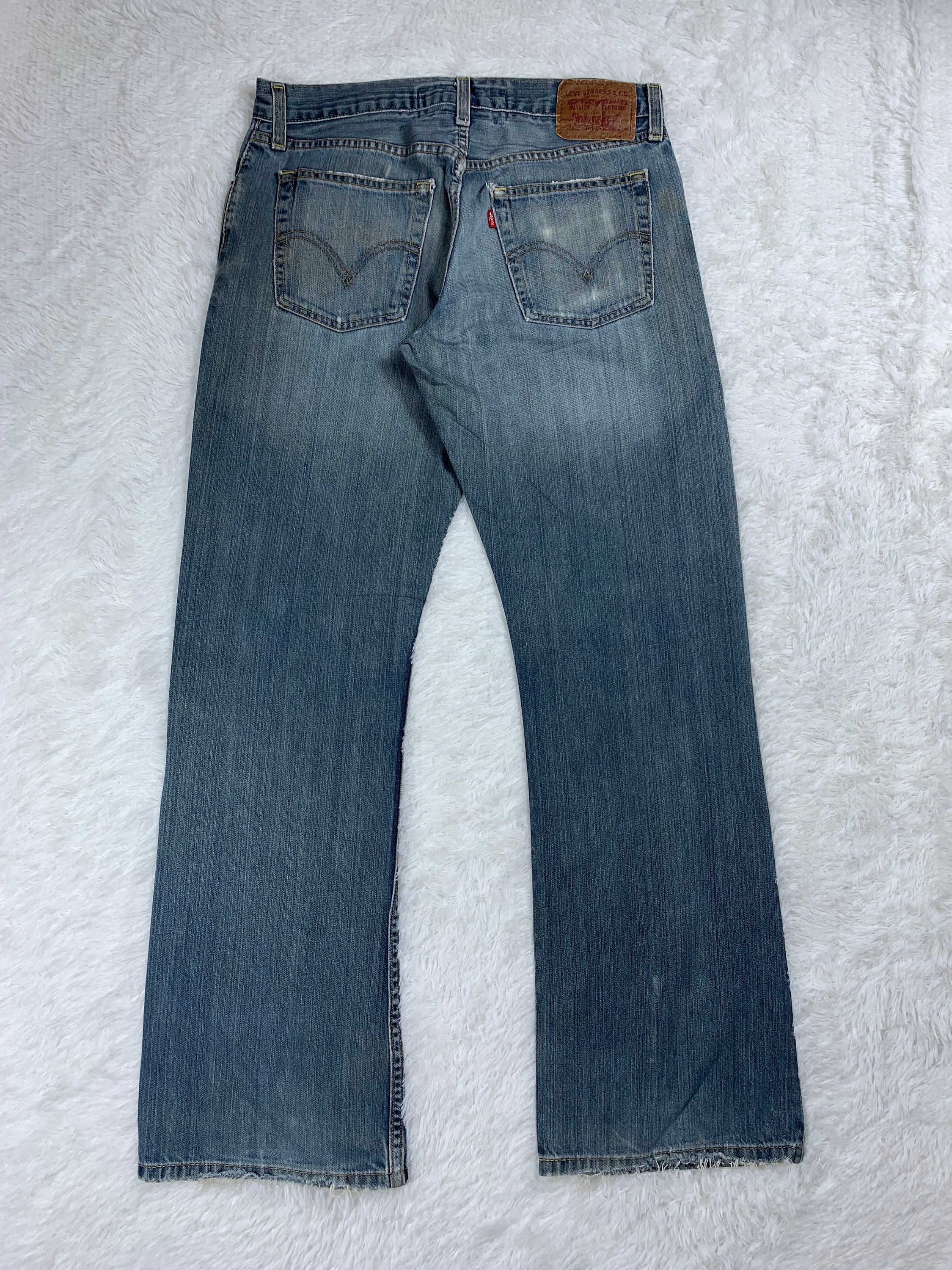 Vintage Levis 527 Boot Cut Faded Blue Jeans. Distressed.. Size 32 - Etsy