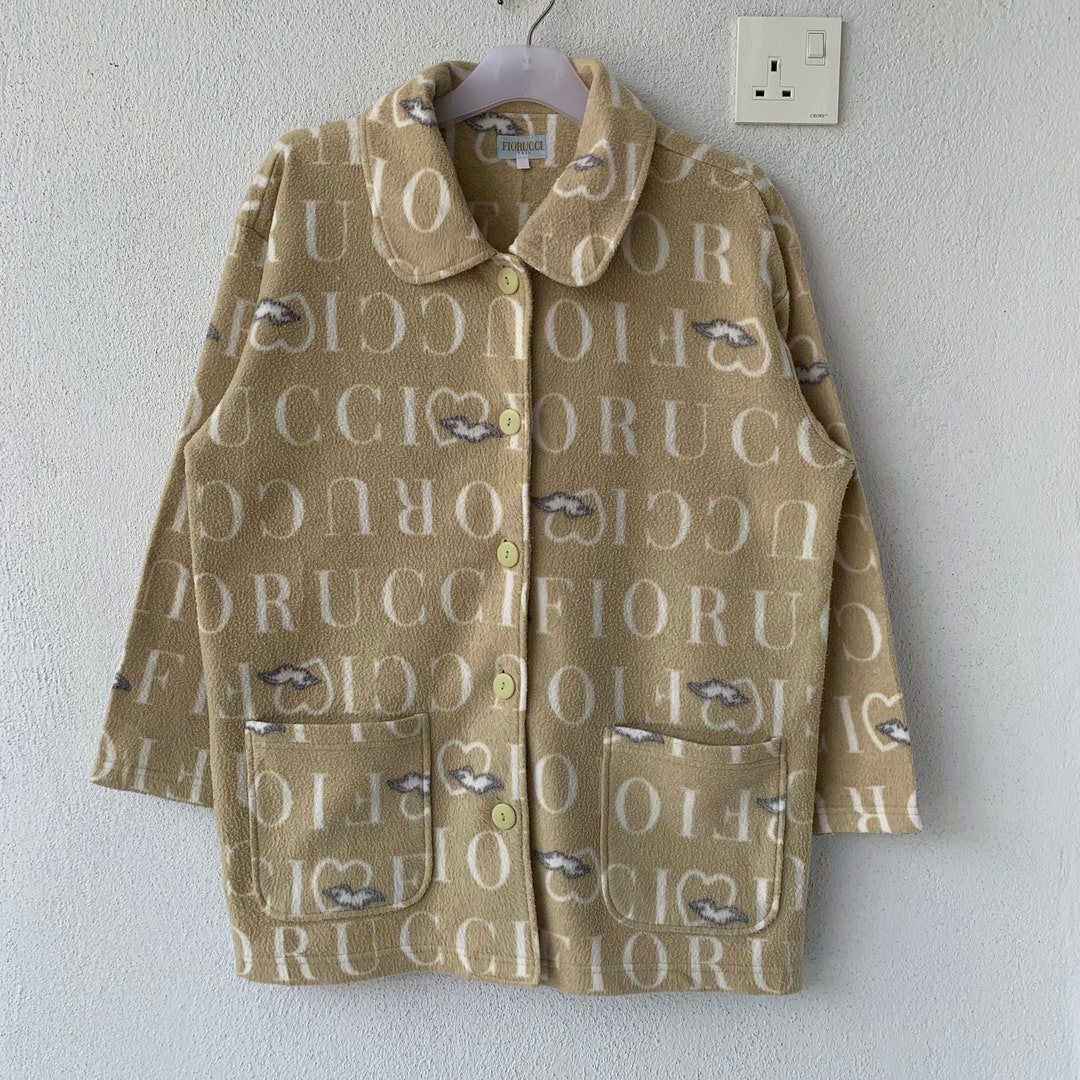 FIORUCCI Italy Sleepwear Fleece Jacket.. Italian Designer.. Vintage ...