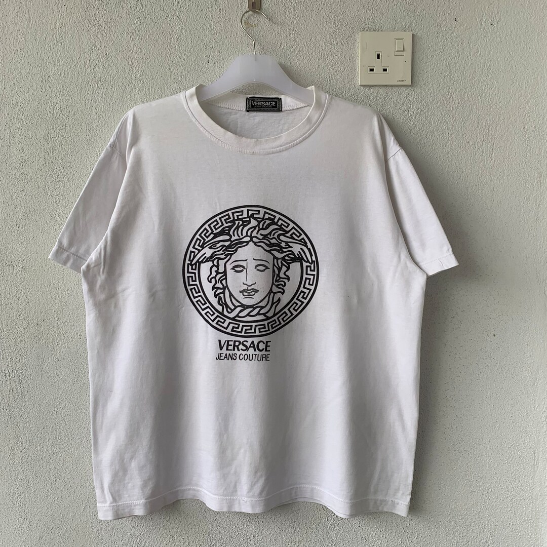 Vintage Versace Jeans Couture T-shirt: Medusa Logo, Size L - Etsy