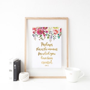 Bible Verse Prints Perhaps This is the Moment Scripture - Etsy Canada