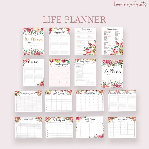 Planner Essentials Happy Planner Inserts Printable Life - Etsy