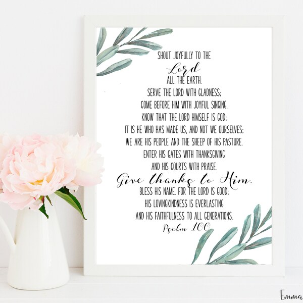 Psalm 100 - Etsy