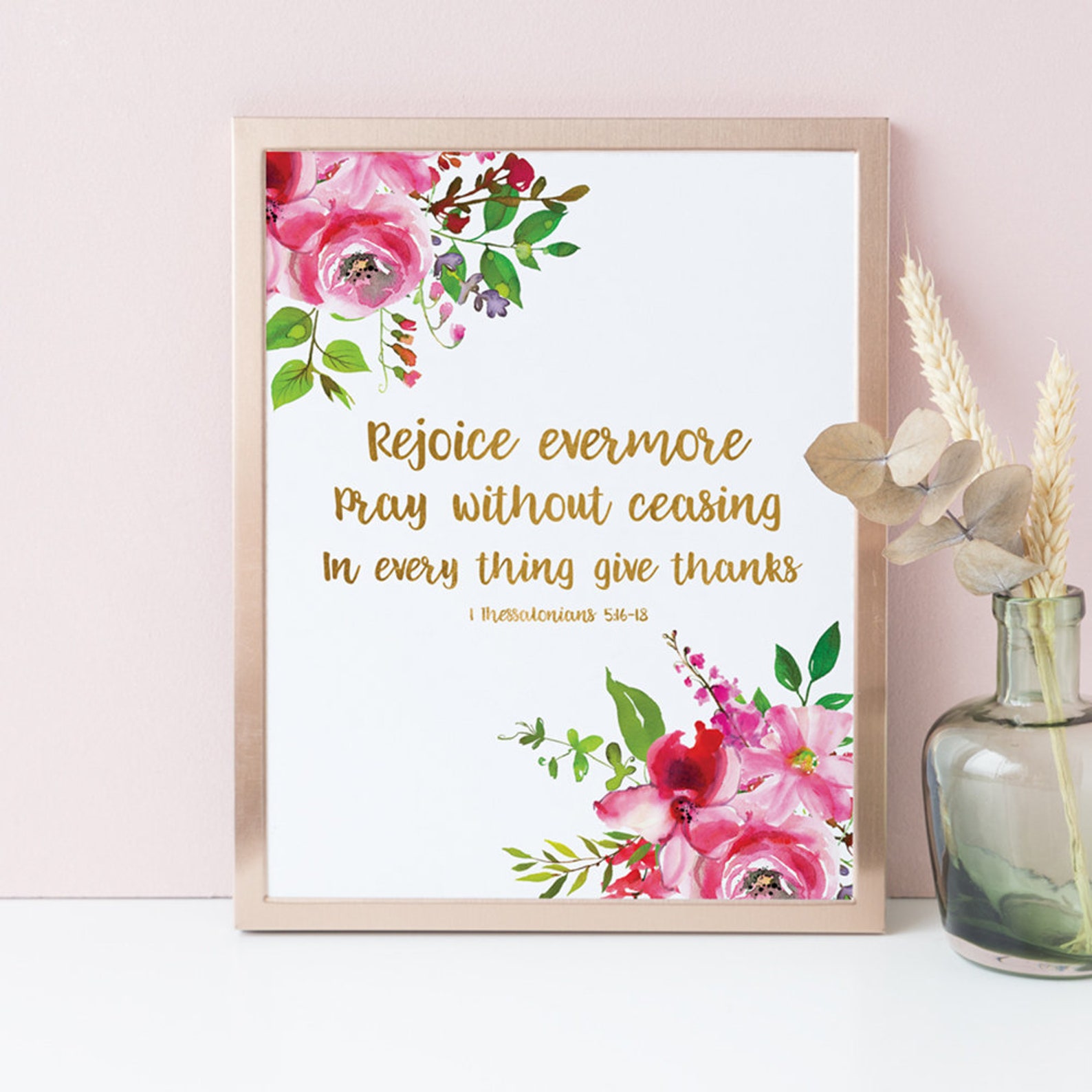 Bible Verse Prints Rejoice always pray continually give | Etsy