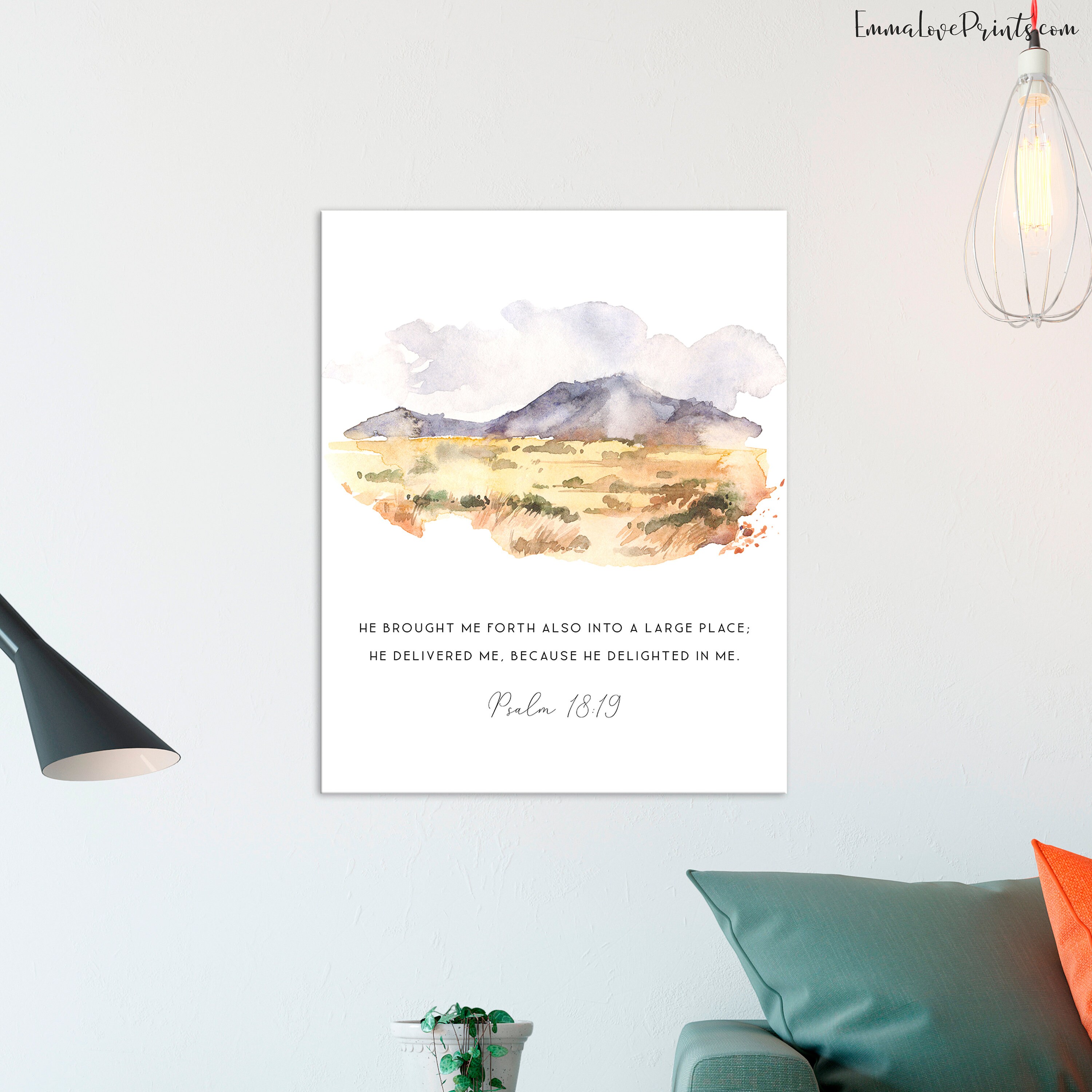 Bible Verse Prints Psalm 18:19 Scripture Prints Africa Print - Etsy