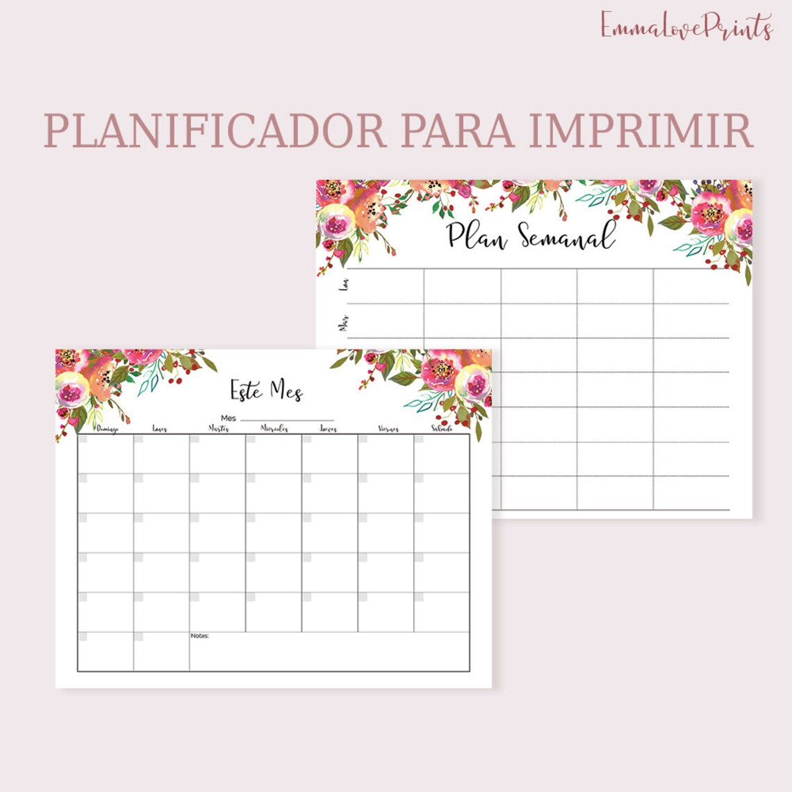 Life Planner Printable Daily Planner Pages Floral Planner - Etsy
