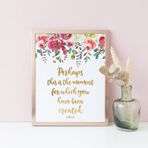 Bible Verse Prints Perhaps This is the Moment Scripture - Etsy Canada