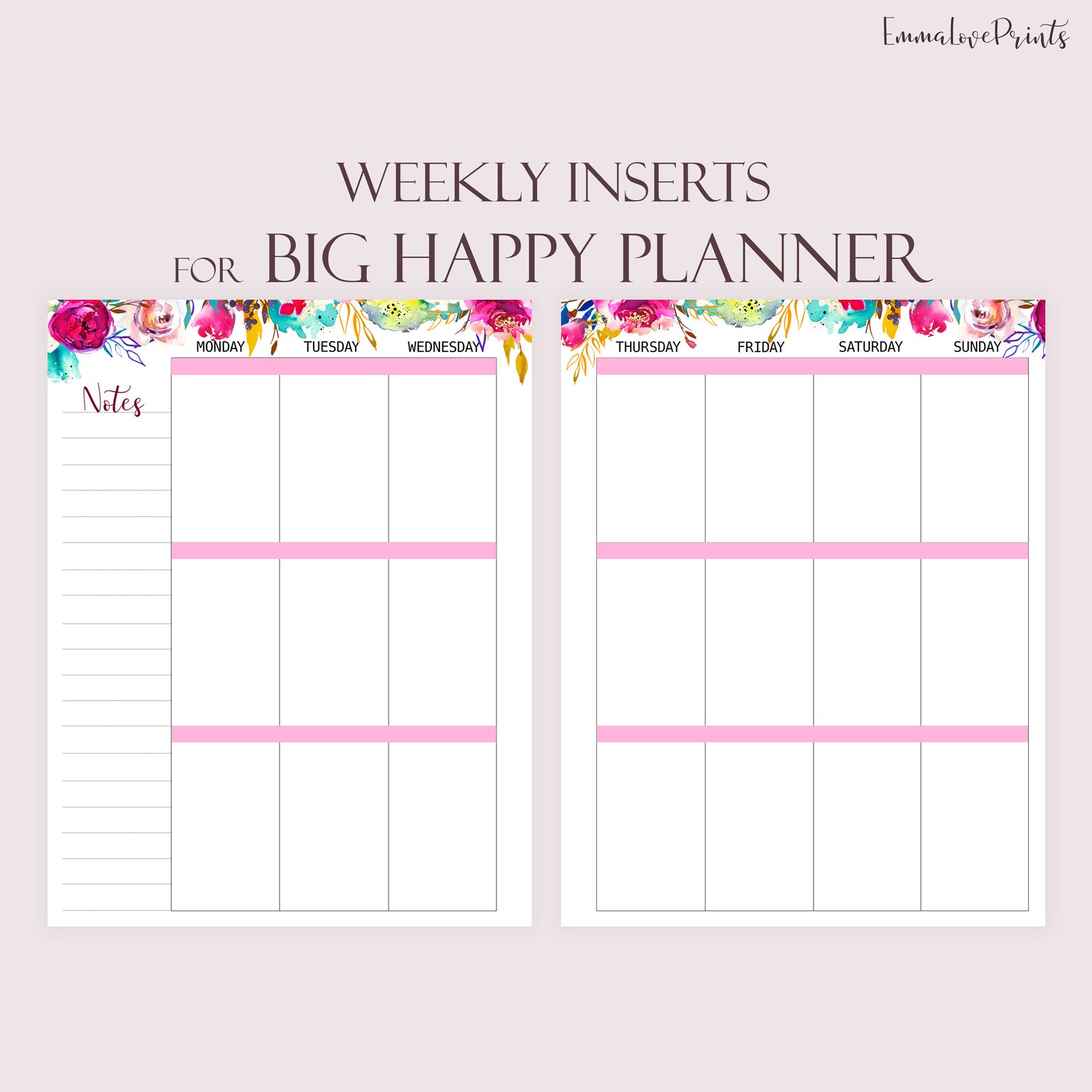 Weekly Agenda Weekly Planner Pages Printable to Do List Made - Etsy