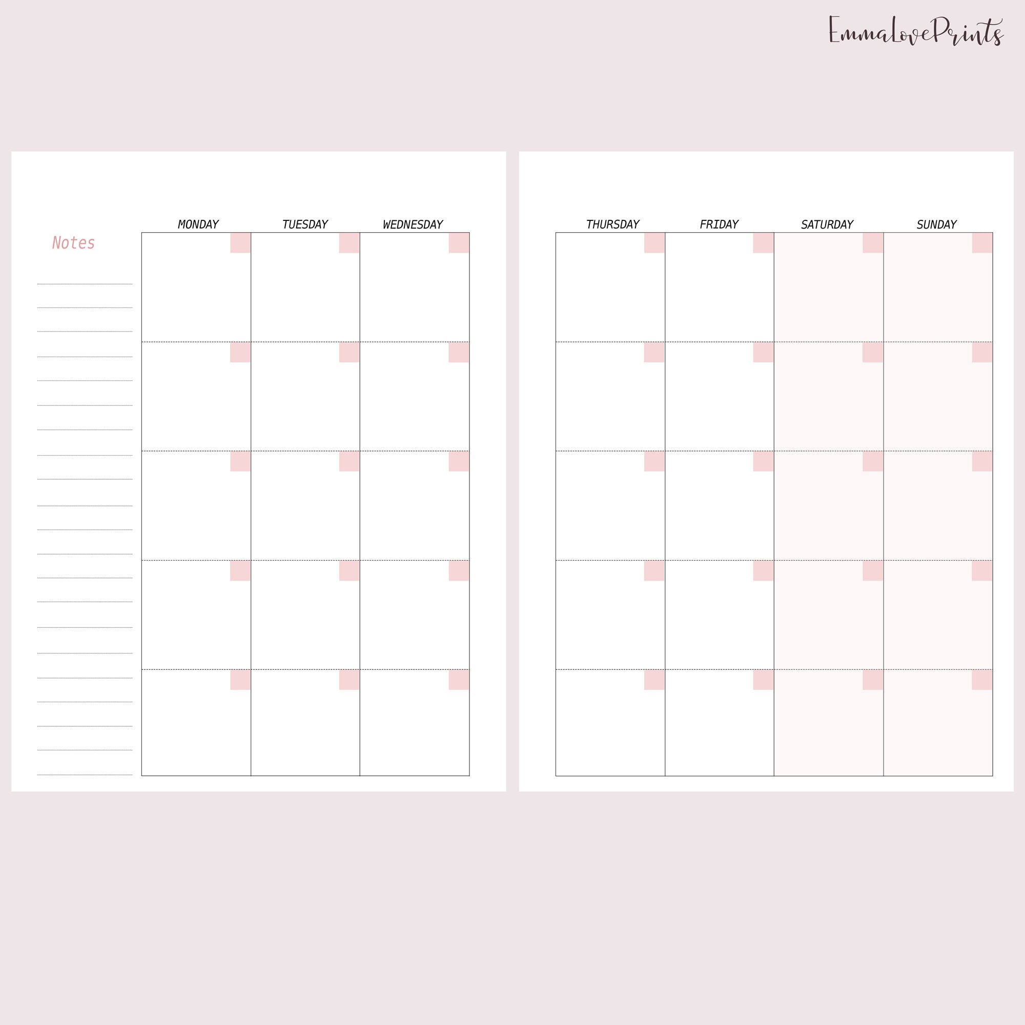 Monthly Planner Pages Mo2p Big Happy Planner Inserts Big - Etsy