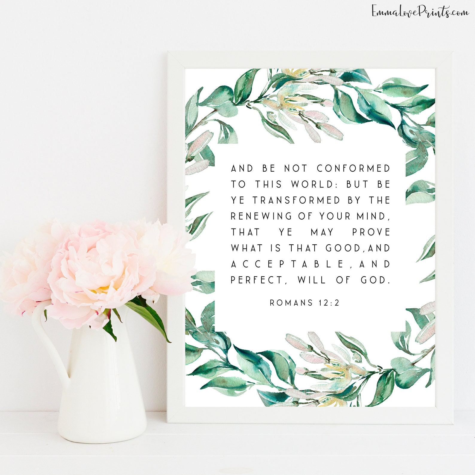 Bible Verse Prints Romans 12 2 KJV Print Scripture Prints - Etsy