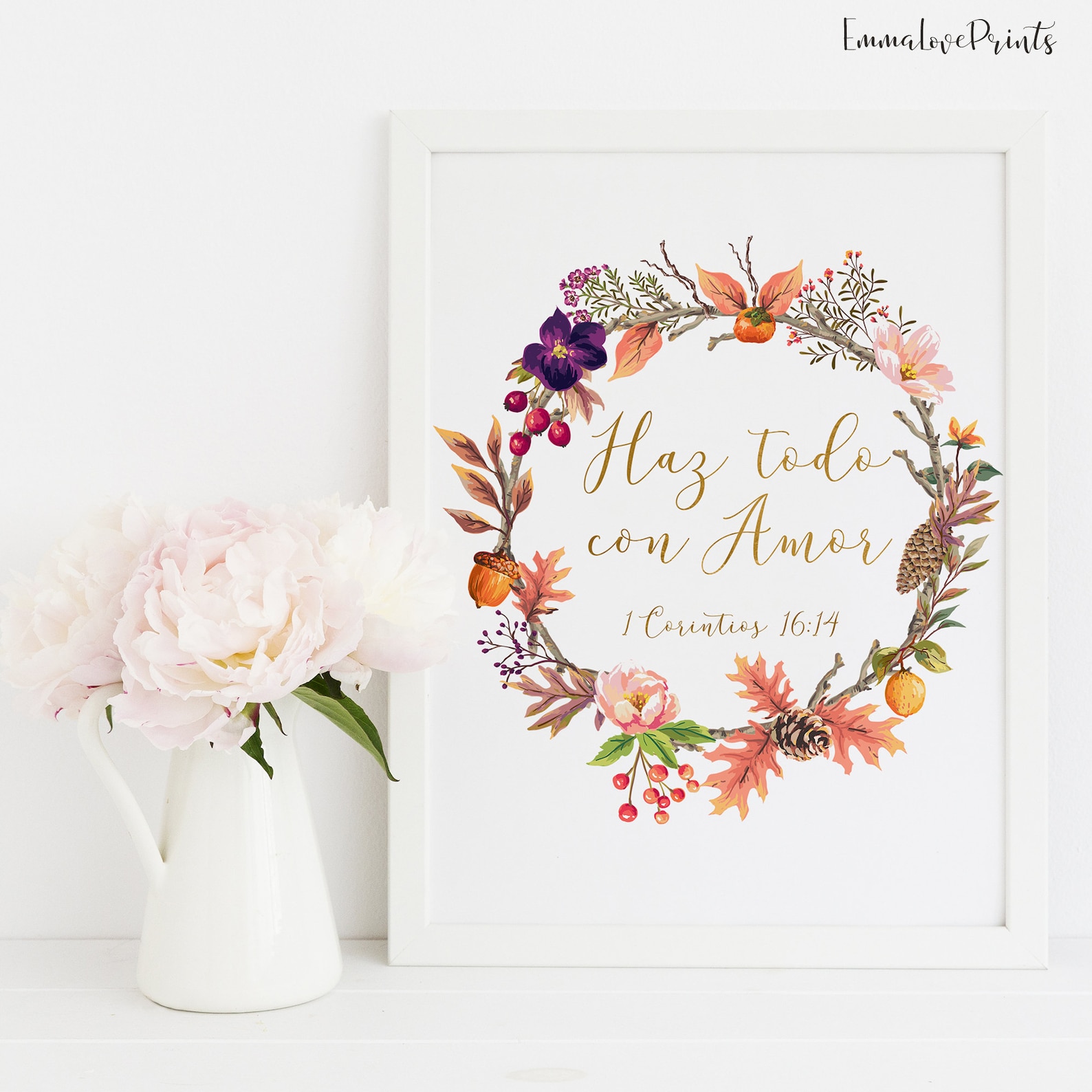 Spanish Print, Bible Verse Print, 1 Corinthians 16:14 Let All That You ...