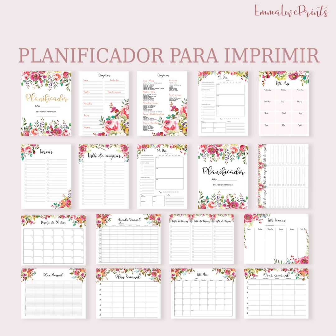 Life Planner Printable Daily Planner Pages Floral Planner - Etsy