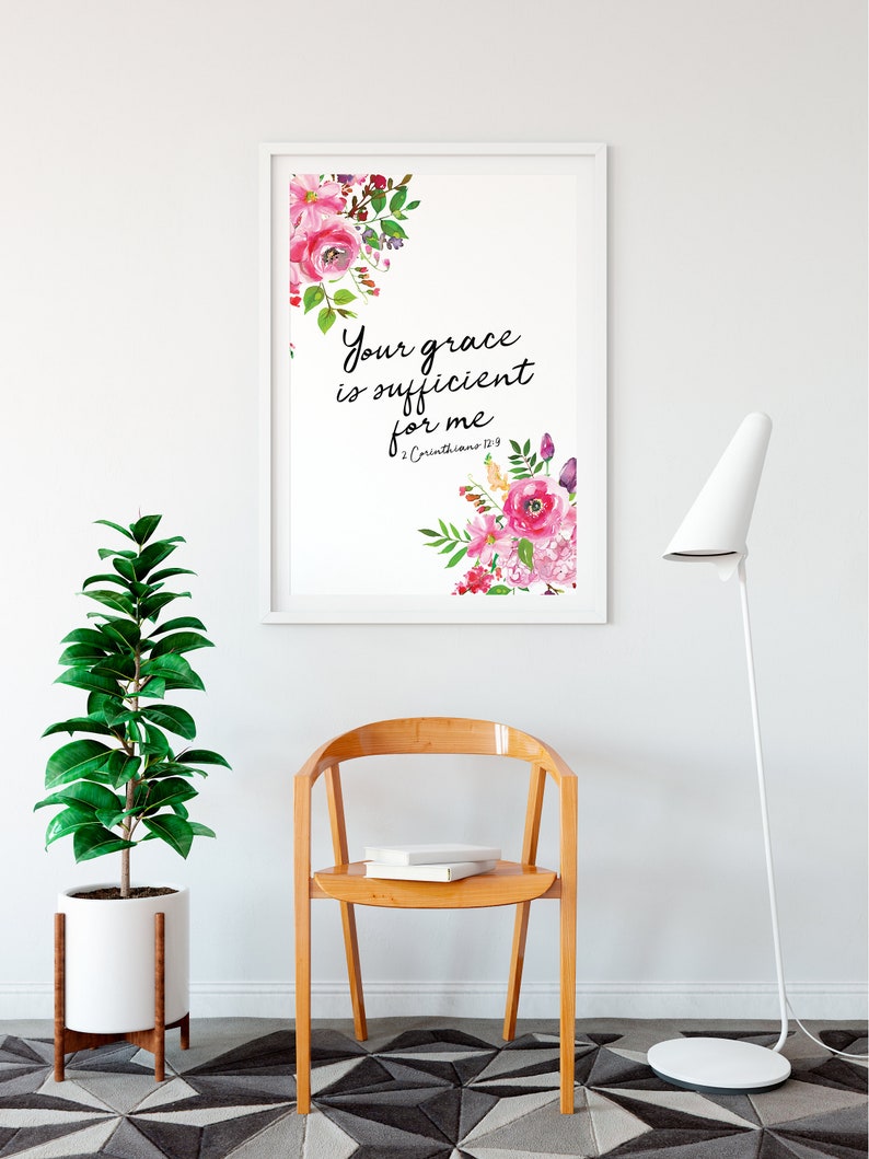 Your Grace is Sufficient 2 Corinthians 12 9 Bible Verse - Etsy