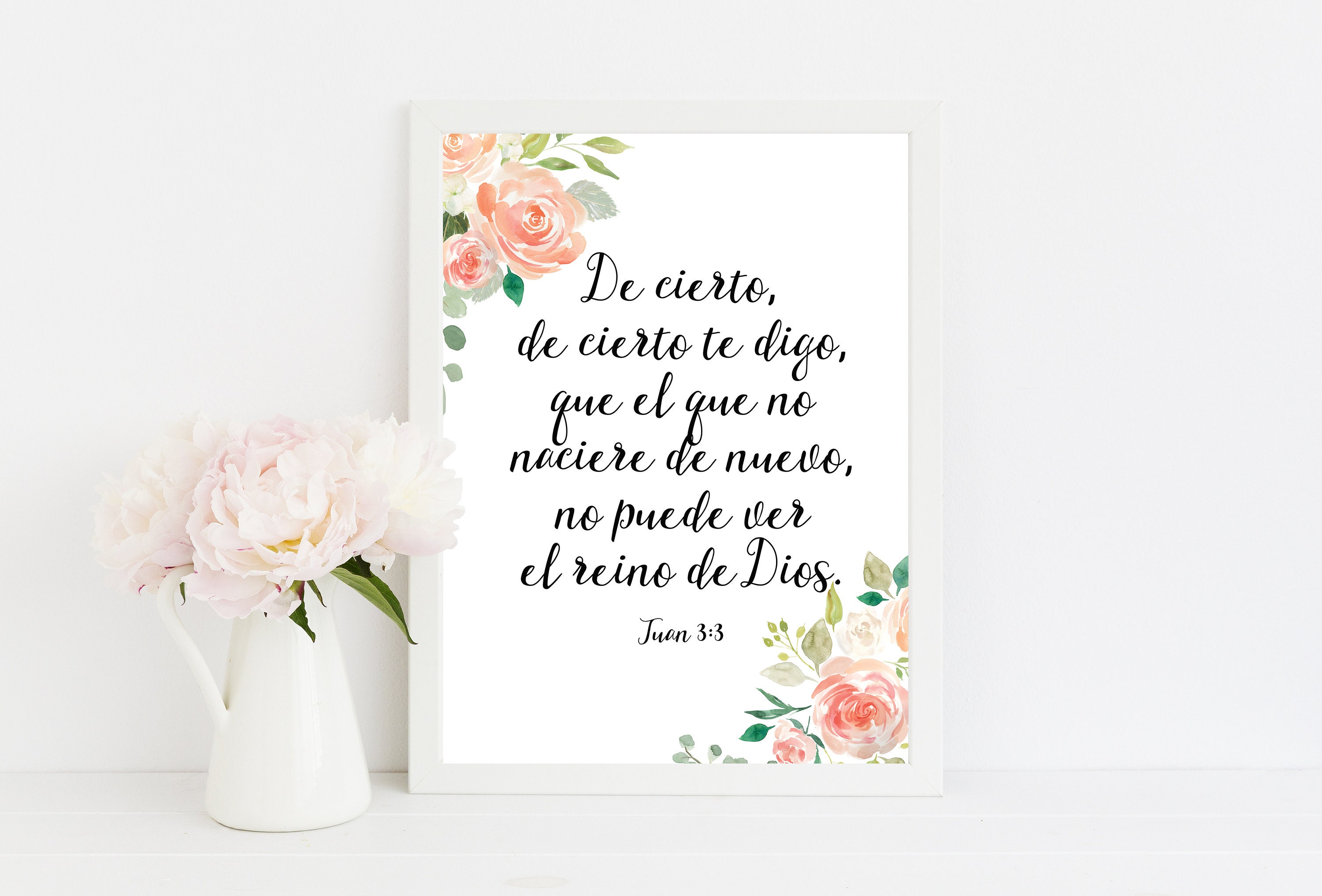 Spanish Print Bible Verse Prints Spanish Wall Art Print | Etsy