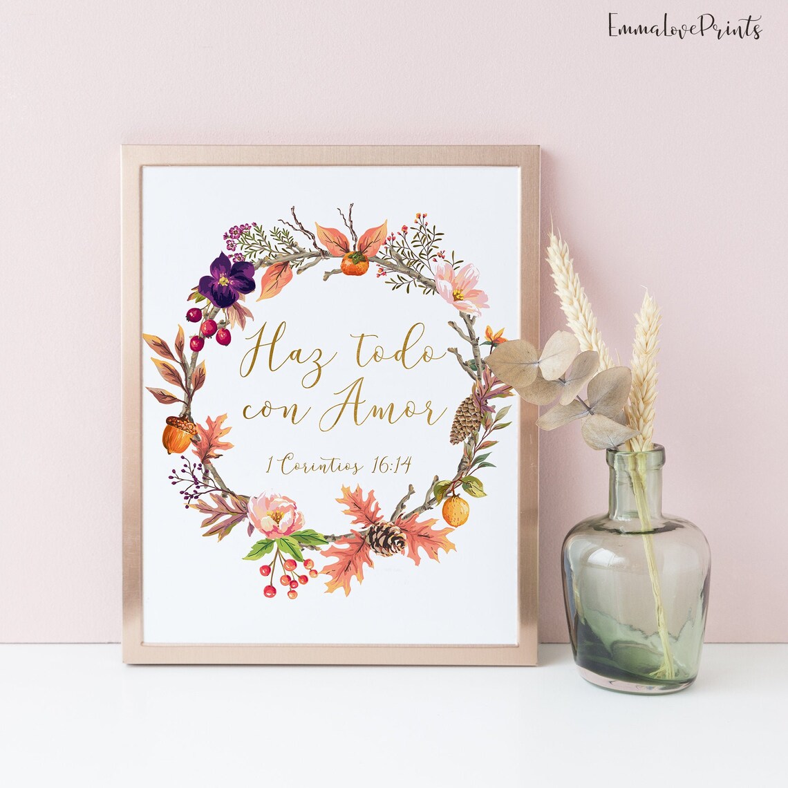 Spanish Print, Bible Verse Print, 1 Corinthians 16:14 Let All That You ...