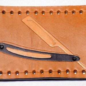 Straight Razor Patch Leather Sew on Barber Patch 3.5 X - Etsy