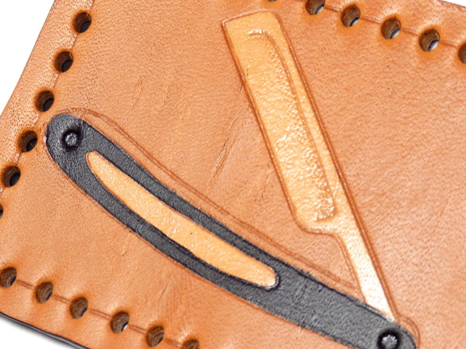 Straight Razor Patch Leather Sew on Barber Patch 3.5 X | Etsy