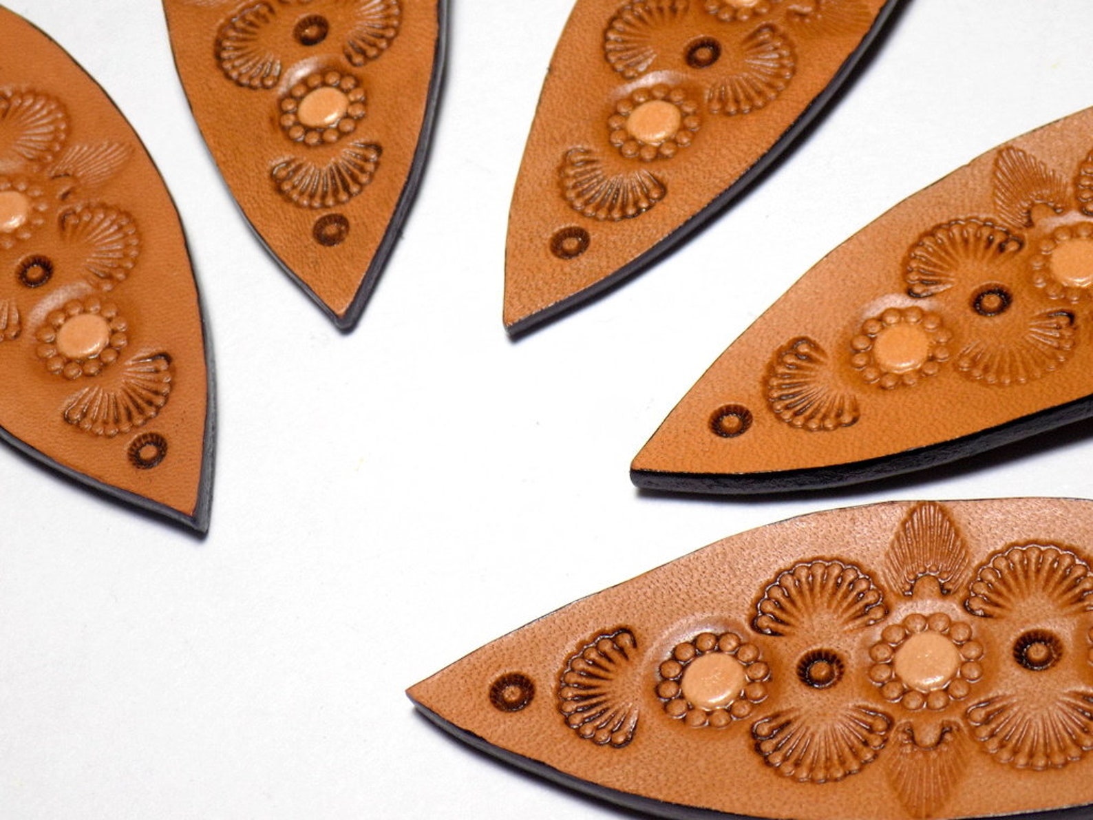 Retro Leather Tree Ornaments Set of 5 Christmas Ornament Set | Etsy