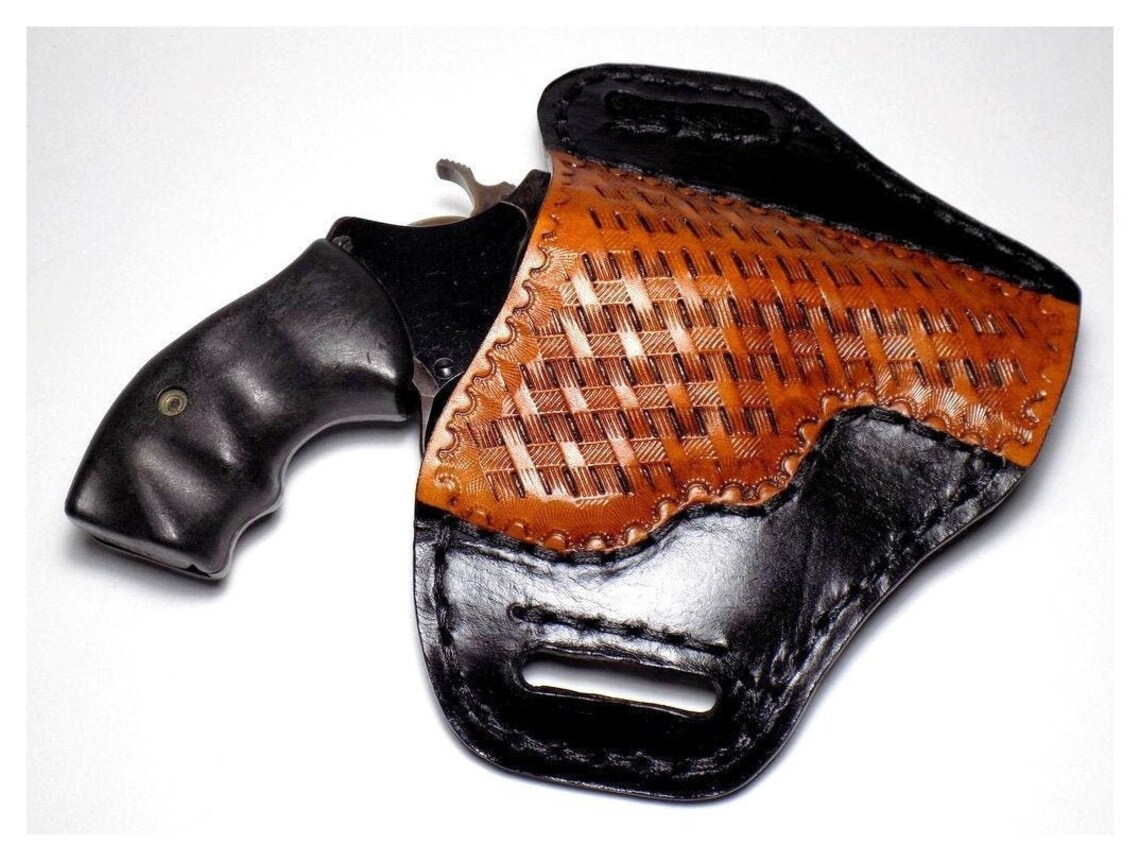 Smith & Wesson Leather Holster J Frame Revolver Open Carry - Etsy