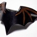 Leather Bat Barrette Black Bat Hair Slide Wooden Hair Stick - Etsy