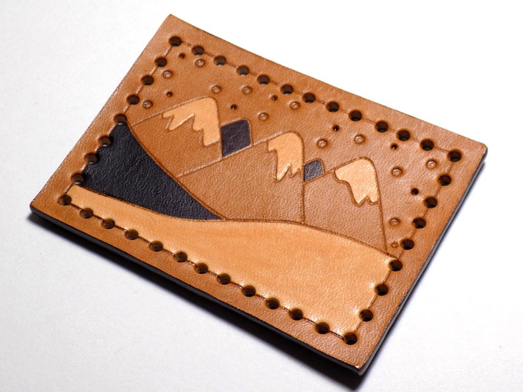 Mountain Explorer Patch Leather Sew on Hiking & Camping | Etsy