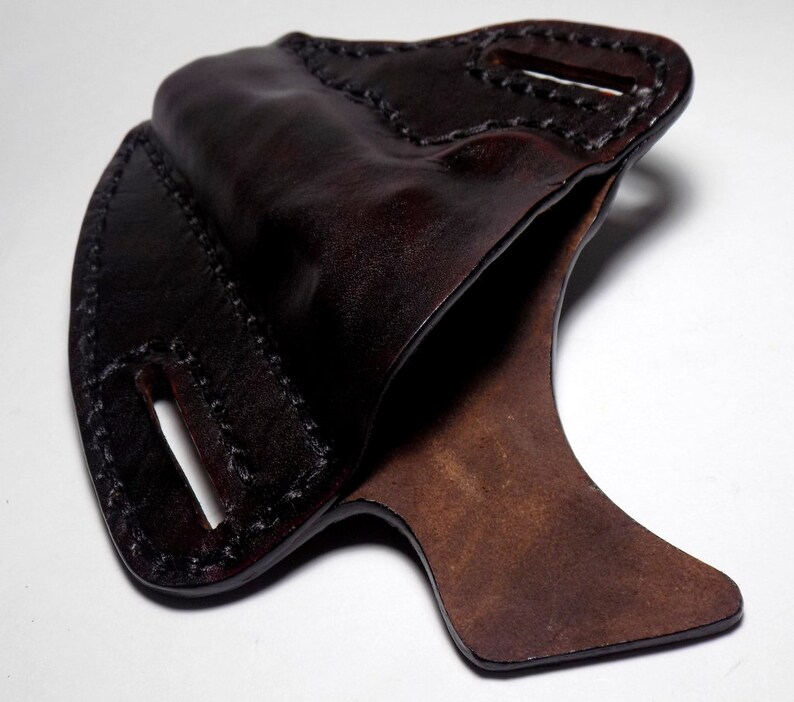 1911 Brown Leather Holster Open Carry OWB Canted Pancake - Etsy