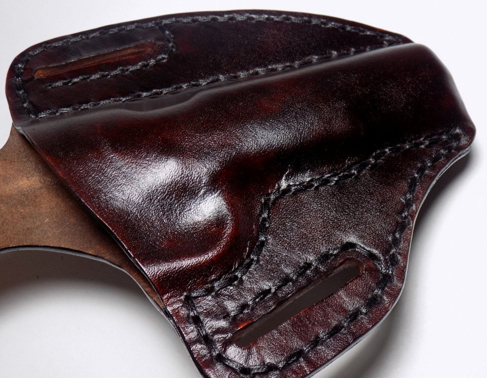 1911 Brown Leather Holster Open Carry OWB Canted Pancake - Etsy