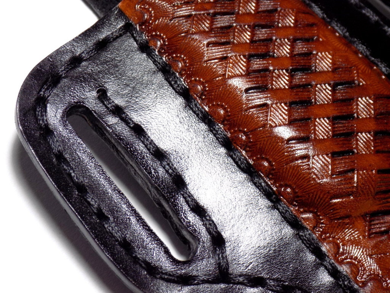 Leather 1911 Magazine Pouch Open Carry OWB Canted Mag - Etsy