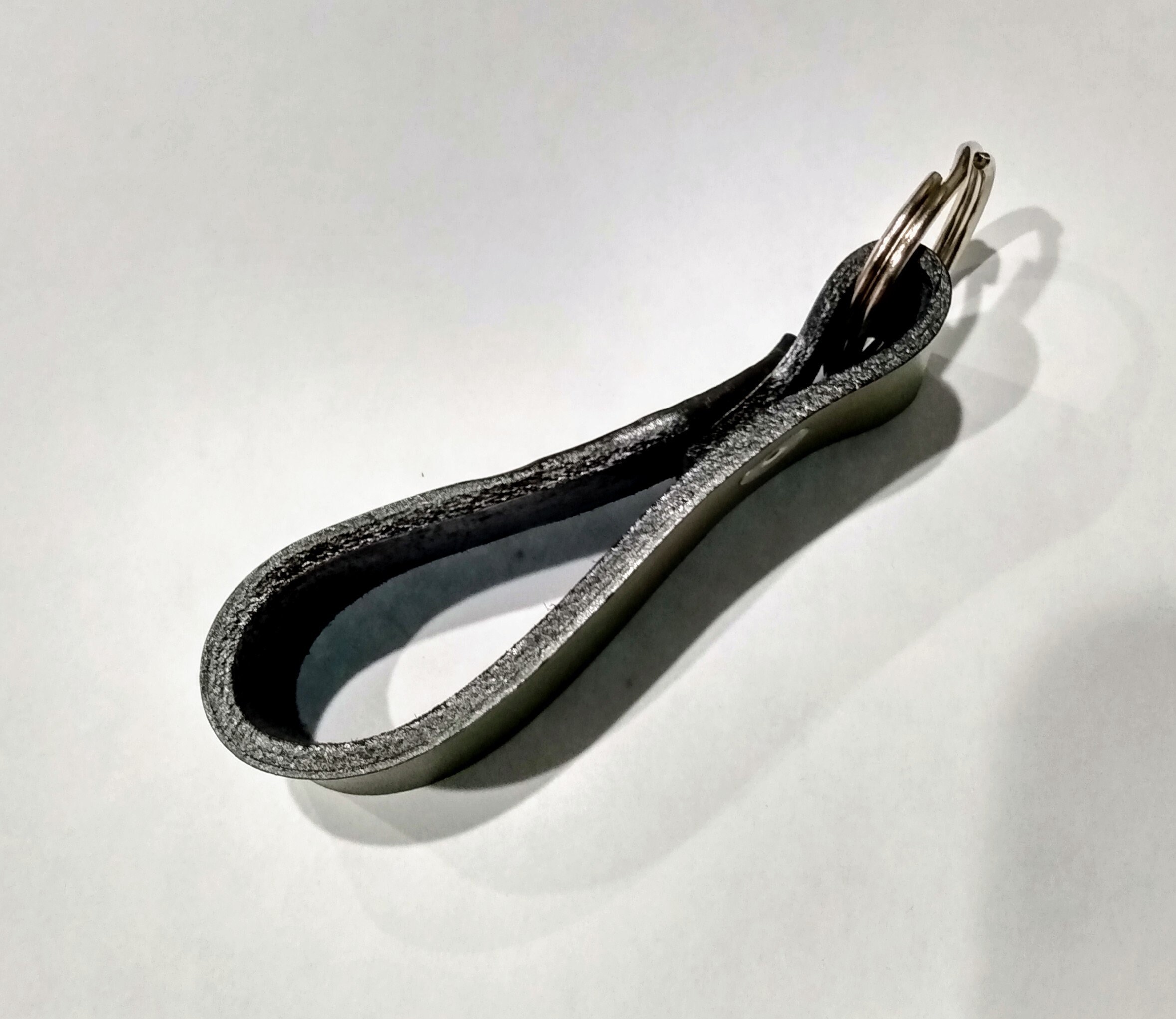 Green Boho Leather Keychain Tooled Leather Belt Lanyard Loop | Etsy