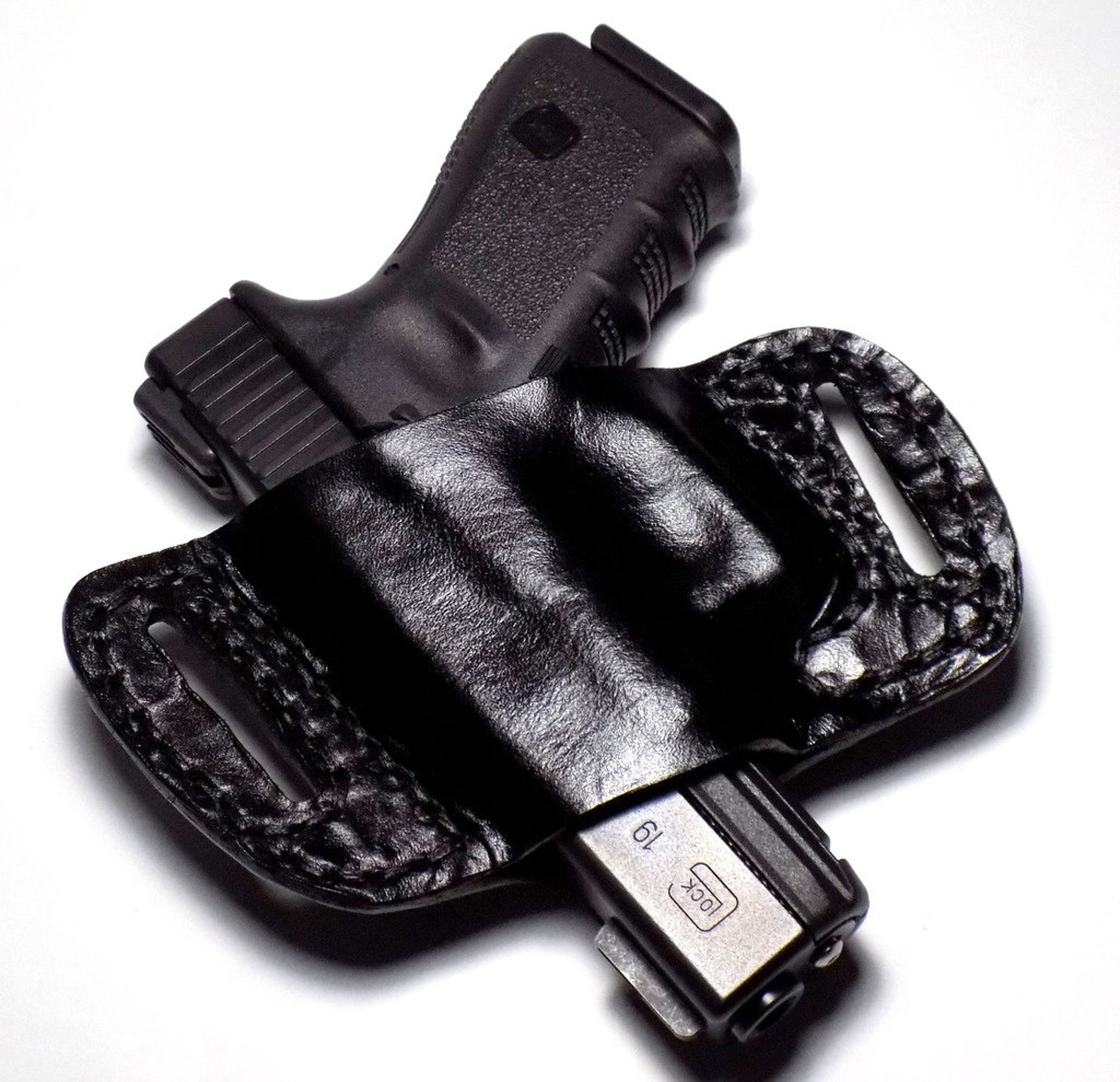 Glock 19 / 23 / 32 Leather Holster Open Carry OWB Canted - Etsy