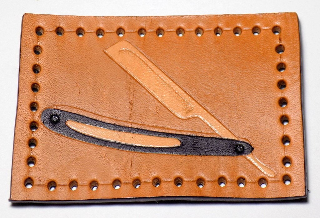 Straight Razor Patch Leather Sew on Barber Patch 3.5 X | Etsy