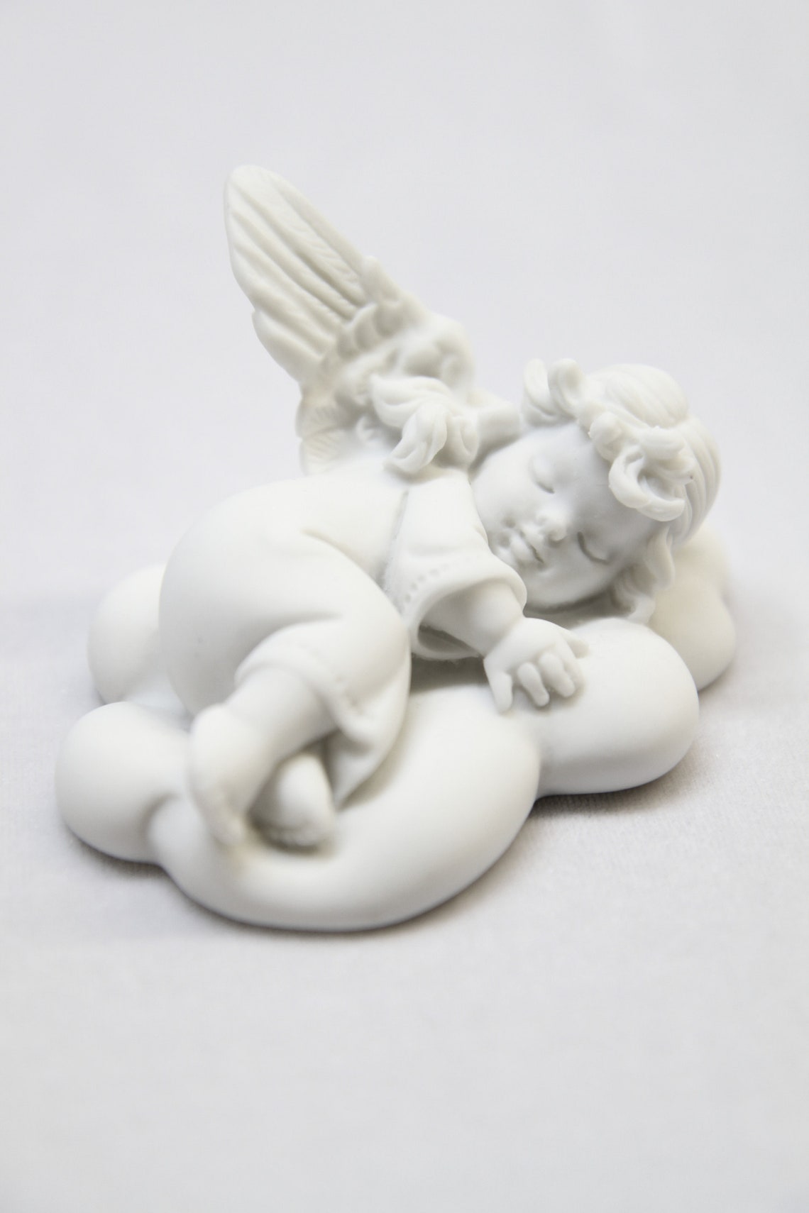 Cute Little Baby Angel Sleeping on the Clouds Statue Sculpture - Etsy