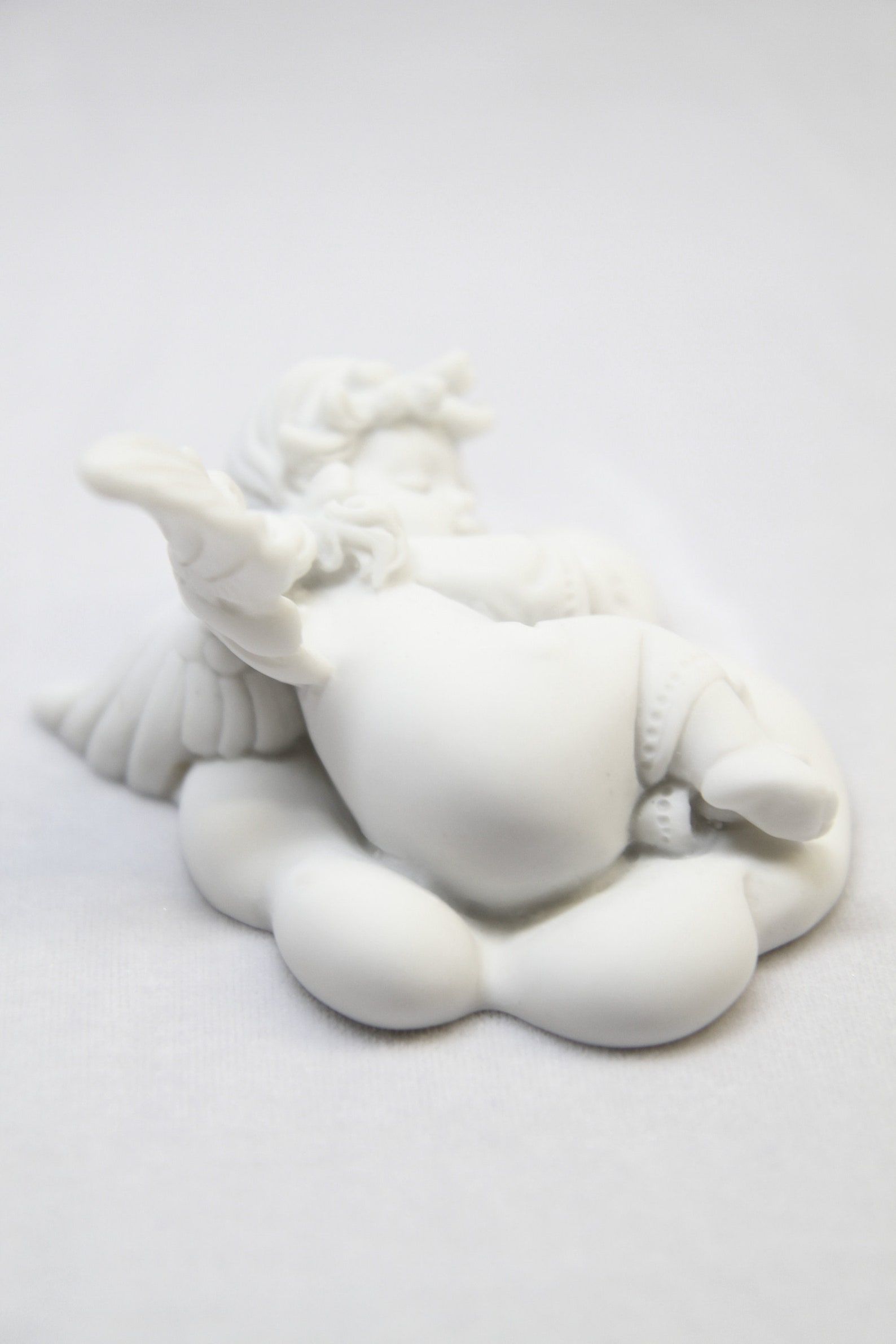 Cute Little Baby Angel Sleeping on the Clouds Statue Sculpture | Etsy